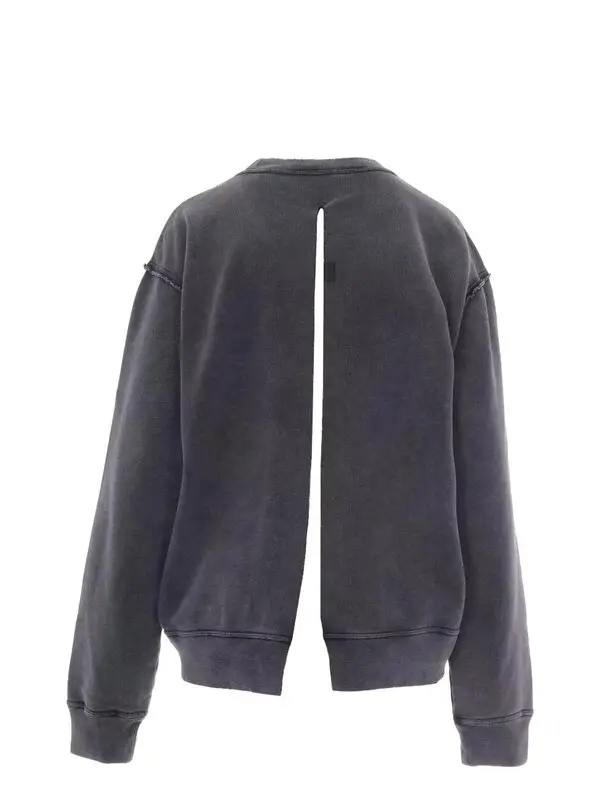 HAIKURE Open-back Raw-edge Sweatshirt - Grey