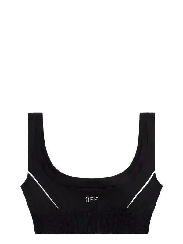 Off-White Off Stamp Seamless Bra - Black