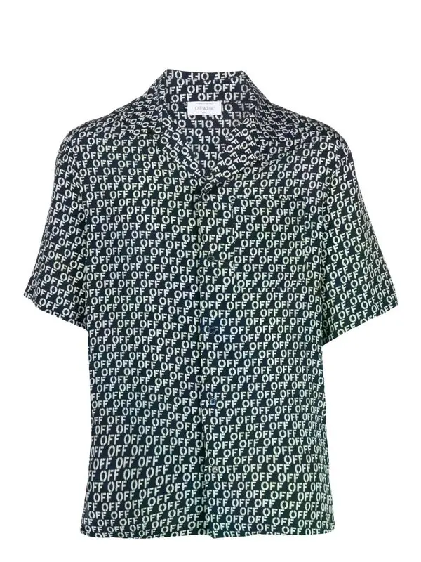 Off-White Logo-print Short-sleeve Shirt - Black
