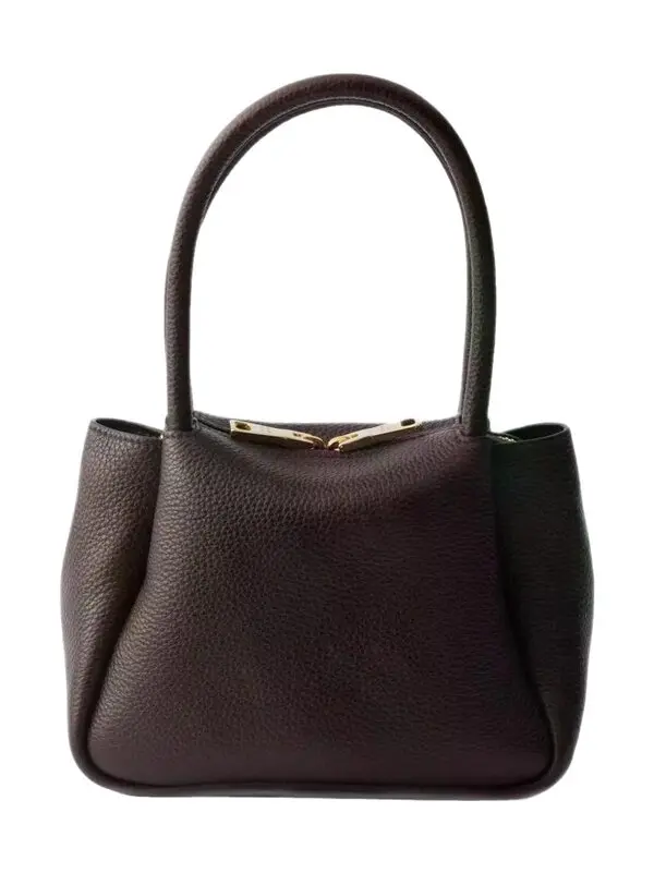 Prada Leather Mini Handbag - Brown