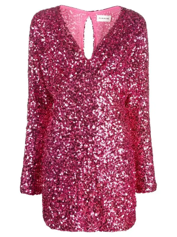 P.a.r.o.s.h Sequin-embellished Minidress - Pink