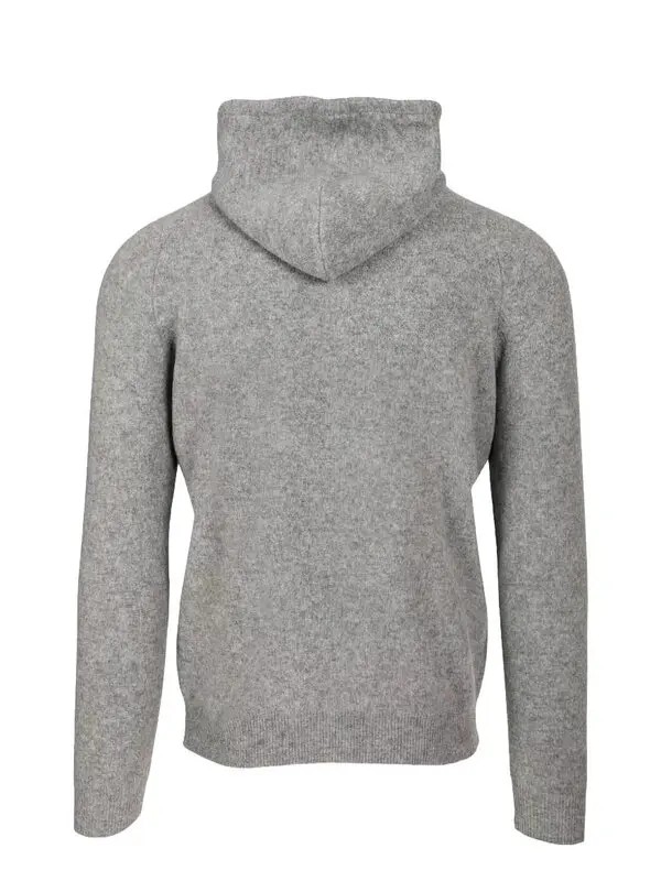 AL DUCA D’AOSTA 1902 Mohair-blend Drawstring Hoodie - Grey