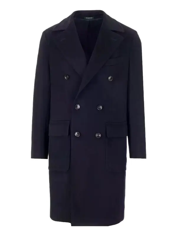 AL DUCA D’AOSTA 1902 Double-breasted Notch-lapel Coat - Blue