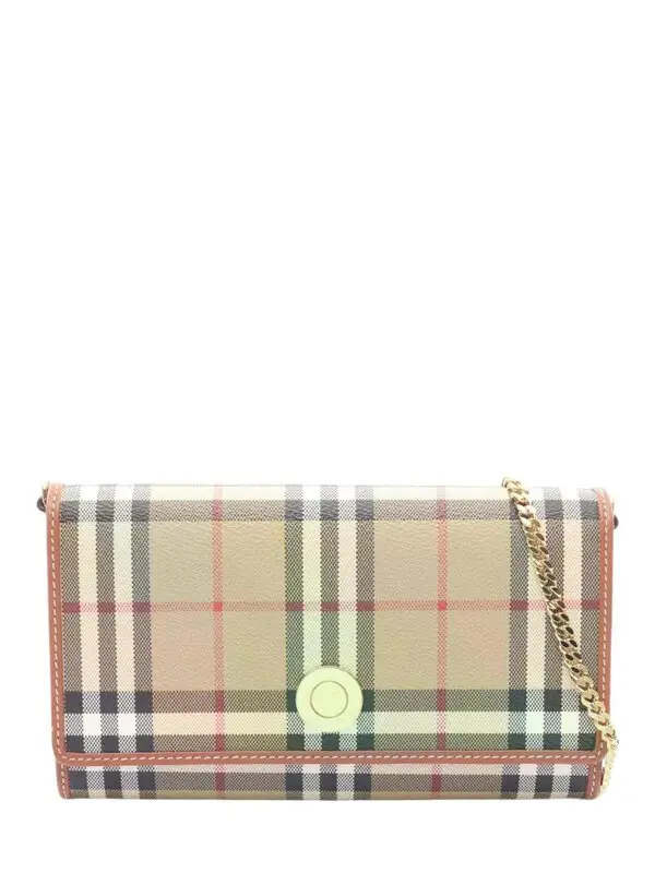 Burberry Nova Check Chain Clutch Bag - Neutrals