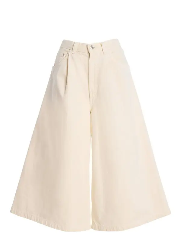 AGOLDE 80's Denim Gaucho Shorts - Yellow
