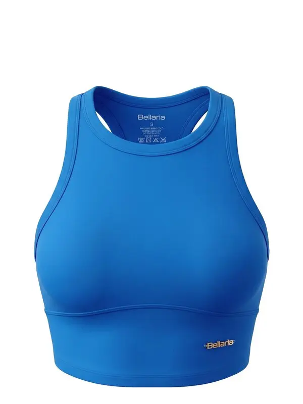 BELLARIA Active High-neck Sports Bra - Blue