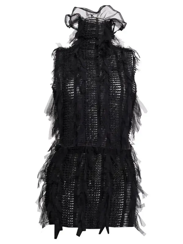 SARAH REGENSBURGER Goddess Mini Dress - Black
