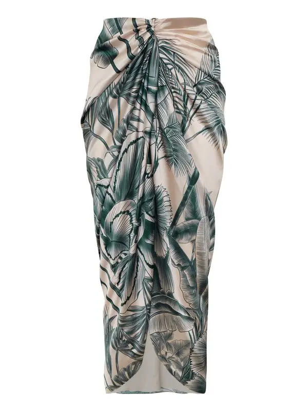 ANDRES OTALORA Cairo Pleated Midi Skirt - Print