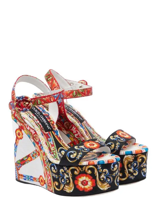 Dolce & Gabbana Carretto Platform Sandals - Multicoloured