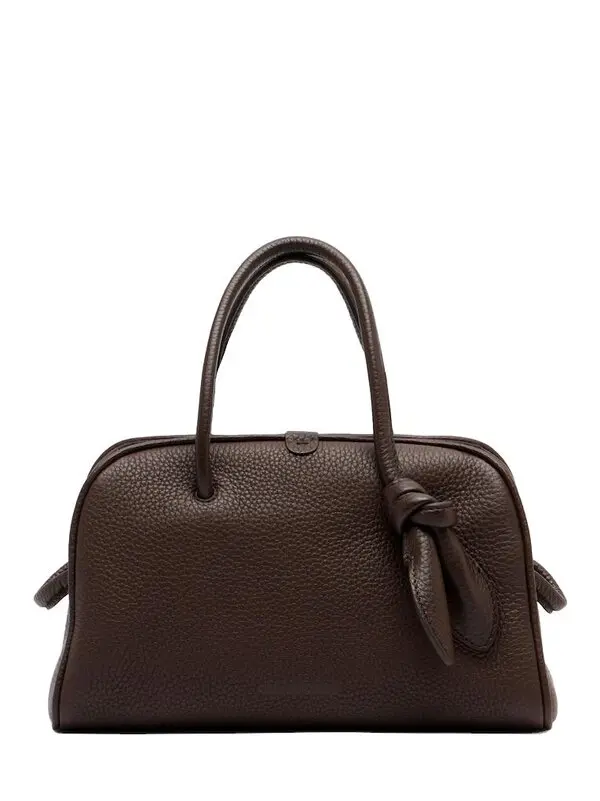 Jacquemus Turismo Small Leather Bowling Bag - Brown