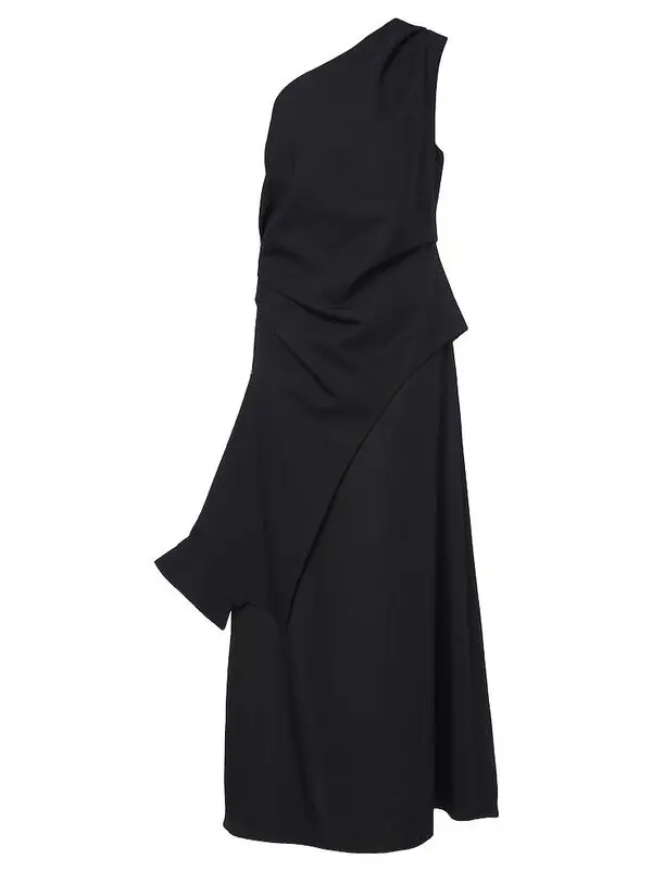 RÓHE Layered One-shoulder Dress - Black
