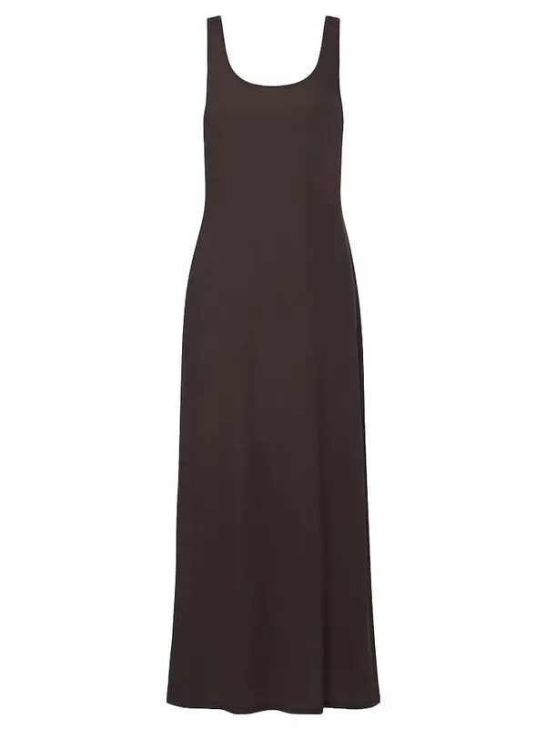 LESET Milo Cotton Maxi Dress - Brown