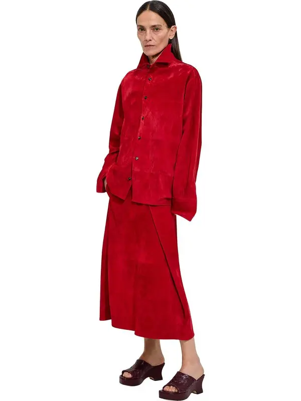 Bottega Veneta Suede Leather Shirt - Crave