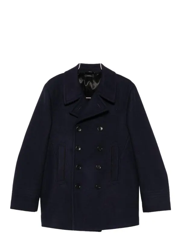 TOM FORD Double-breasted Peacoat - Blue