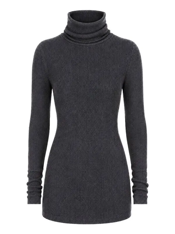 Rick Owens Wool Turtle-neck Sweater - Grey