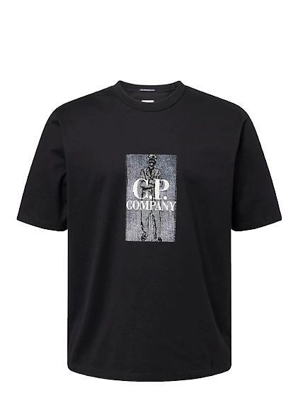C.P. COMPANY Digital Sailor Embroidered Cotton T-shirt - Black