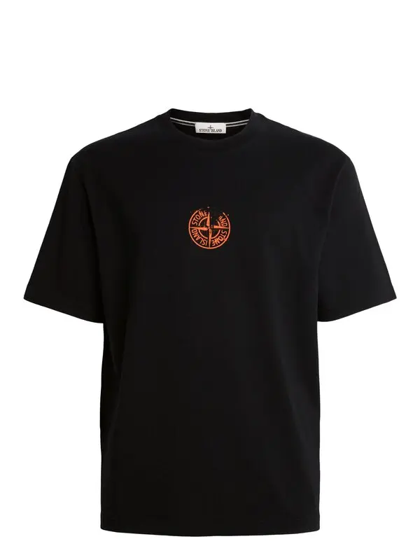 Stone Island Cotton Vertical Compass T-shirt - Black