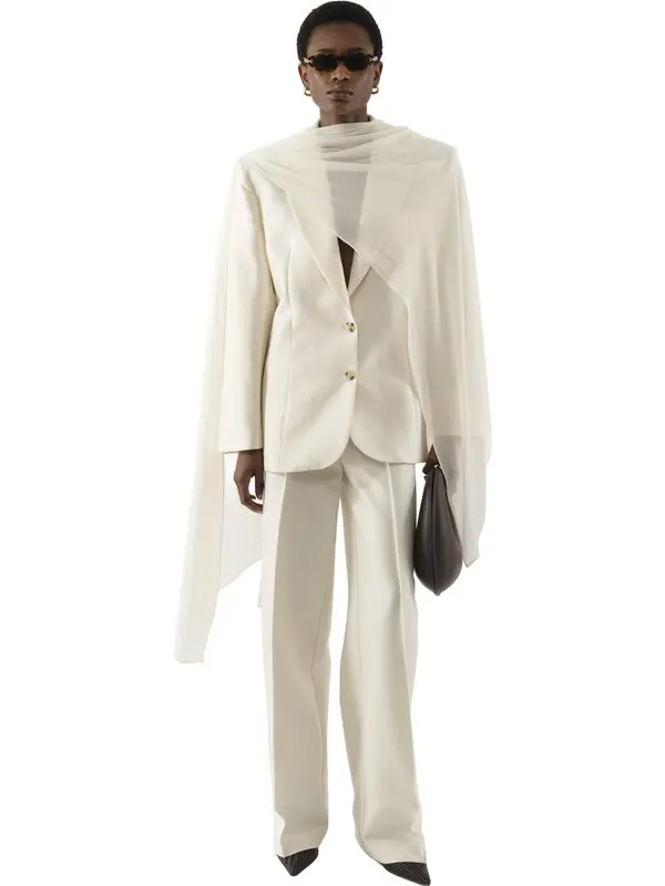 Arakii Low Waist Silk Pant - Off-white
