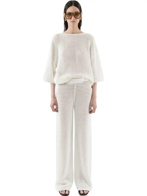 Arakii Crochet T-shirt - Off-white