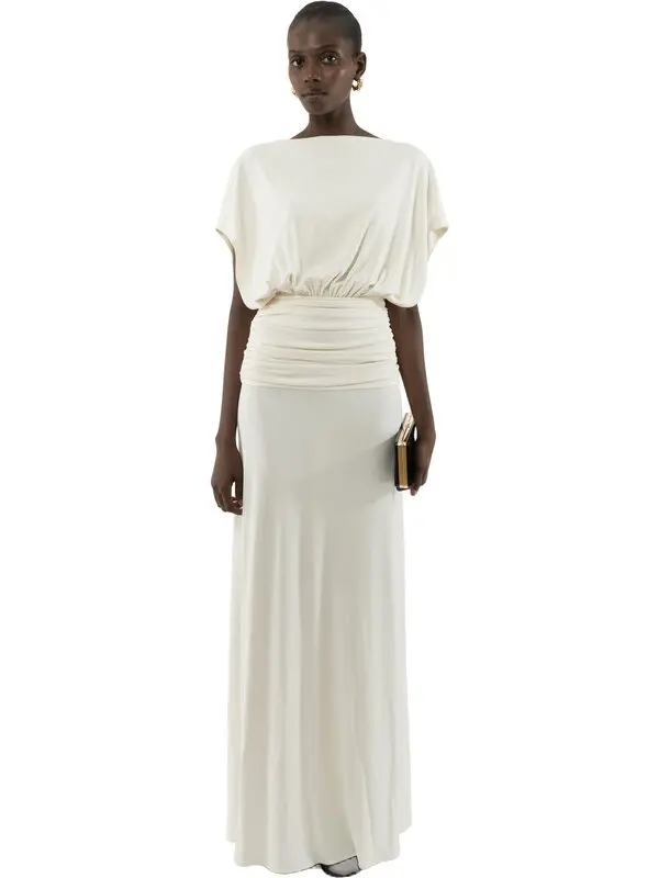 Arakii Tight Waist Gown - Off-white
