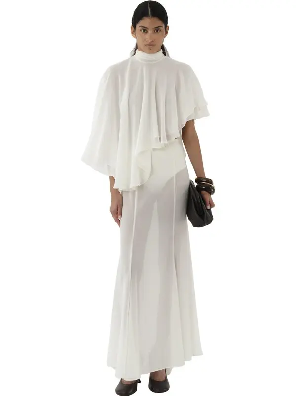 Arakii Sheer Maxi Skirt - Off-white