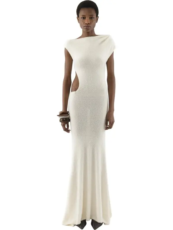 Arakii Sleek Back Knit Dress - Off-white