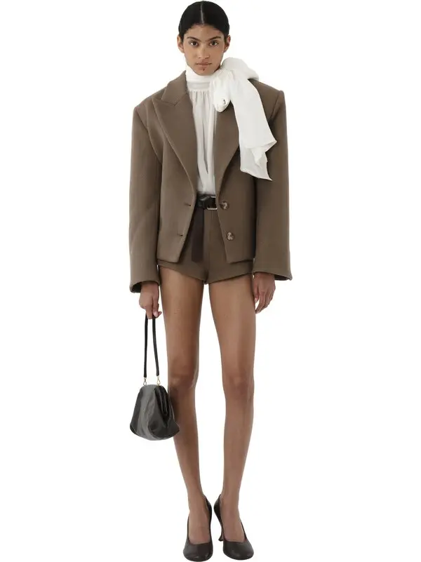 Arakii Boxy Belt Jacket - Brown