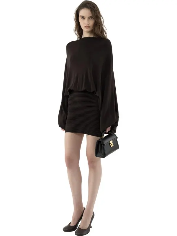 Arakii Mist Mini Dress - Dark Brown