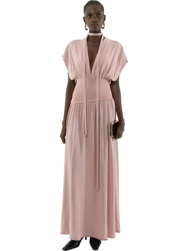 Arakii Maxi Knitted Dress - Light Pink