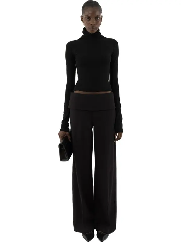 Arakii Waist Edge Pants - Dark Brown
