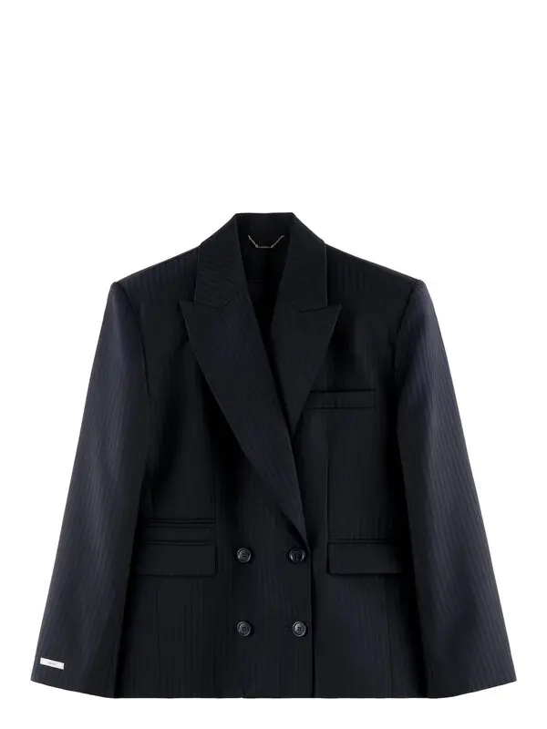 Arakii Oversized Blazer - Navy Stripe