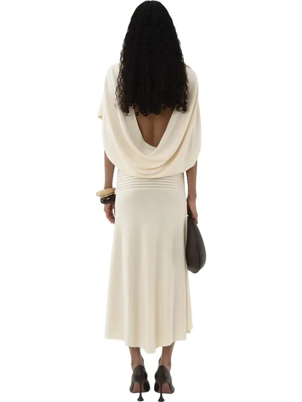 Arakii Mist Midi Dress - Off-white