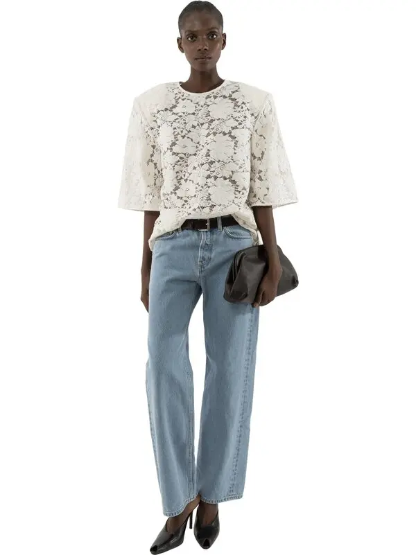 Arakii Velvet Lace T-shirt - Off-white