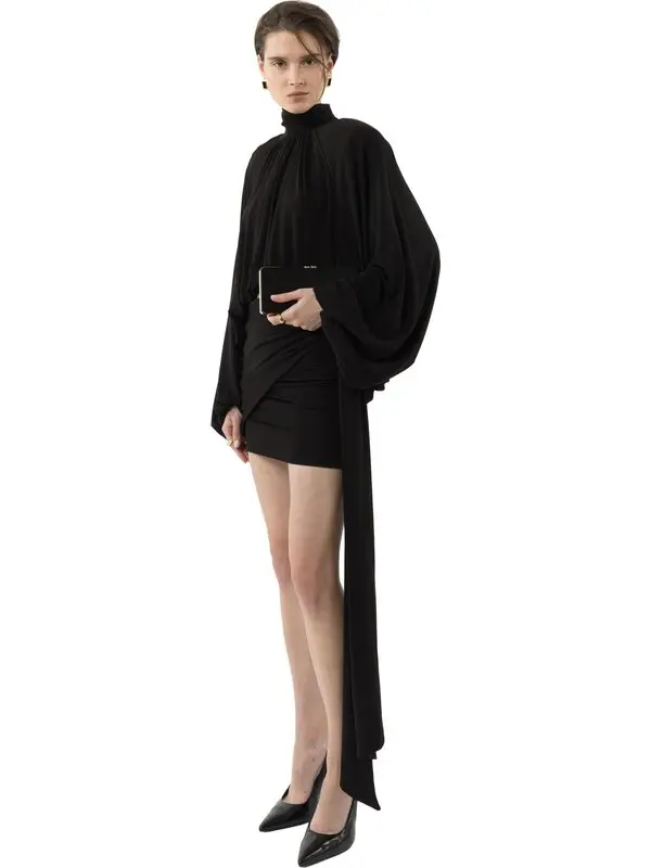 Arakii Balloon Mini Dress - Black
