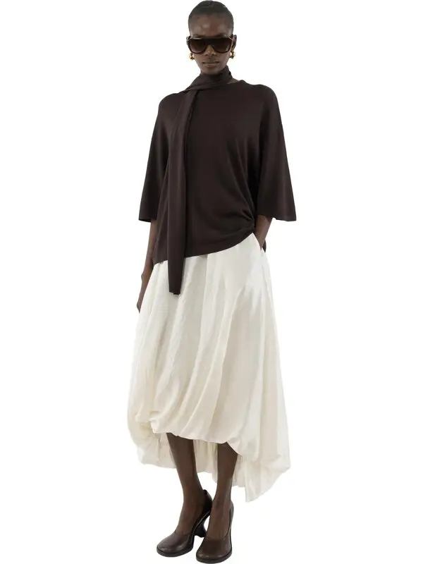 Arakii Balloon Midi Skirt - Off-white
