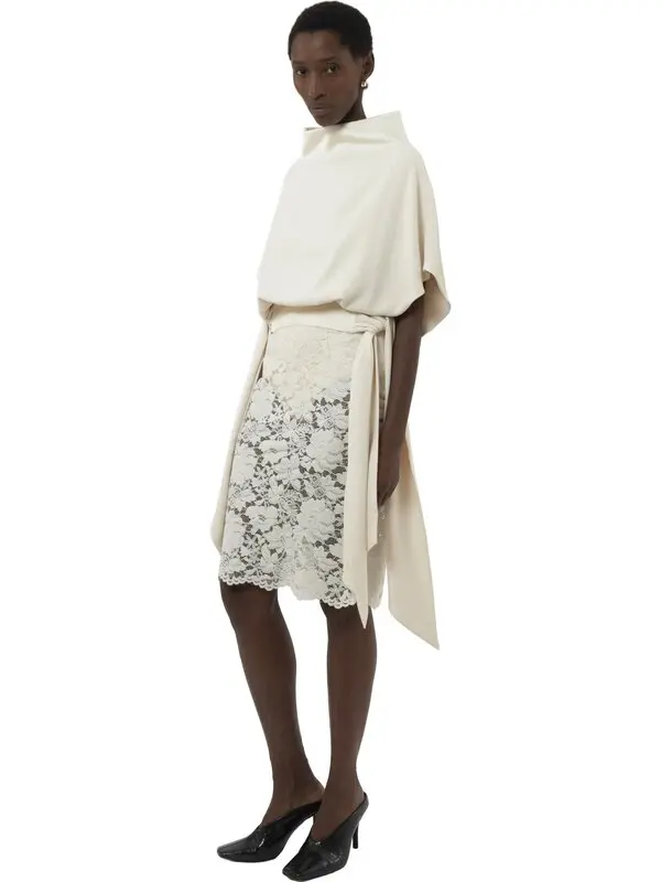 Arakii Lace Pencil Skirt - Off-white