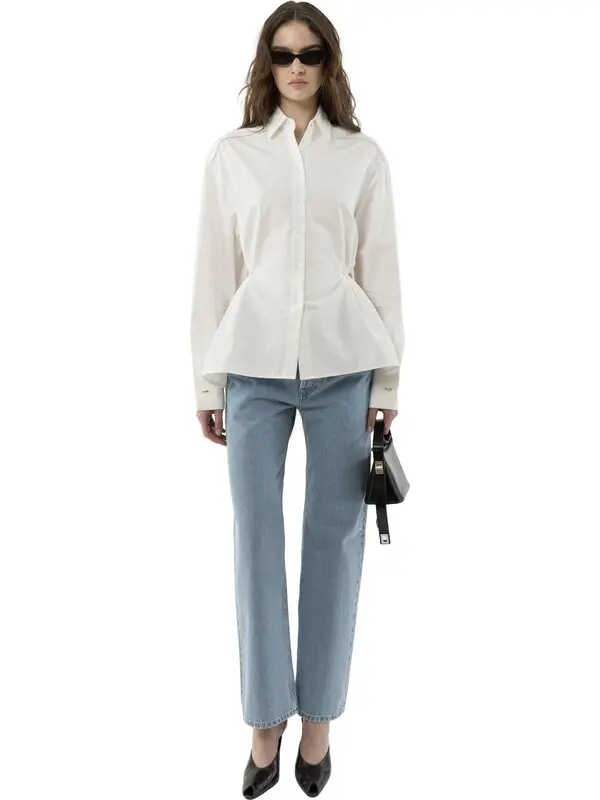 Arakii Oversized Slit Shirt - Off-white