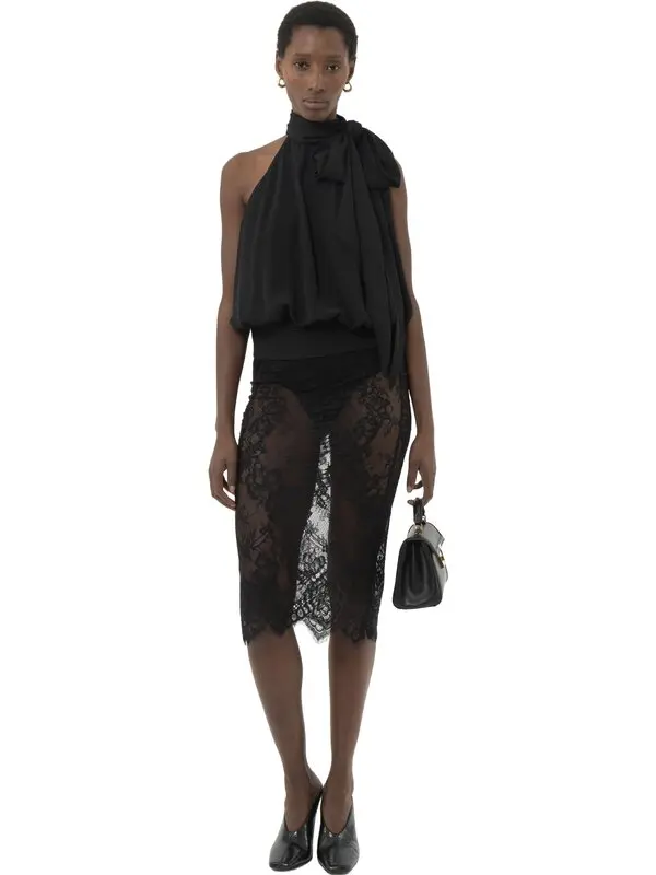 Arakii Deep Back Halter Top - Black