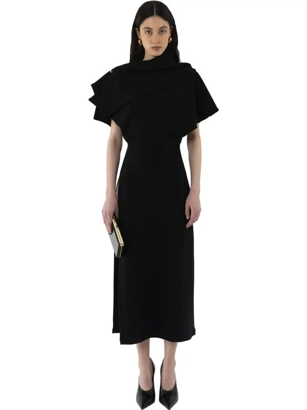 Arakii Structured Pin Dress - Black