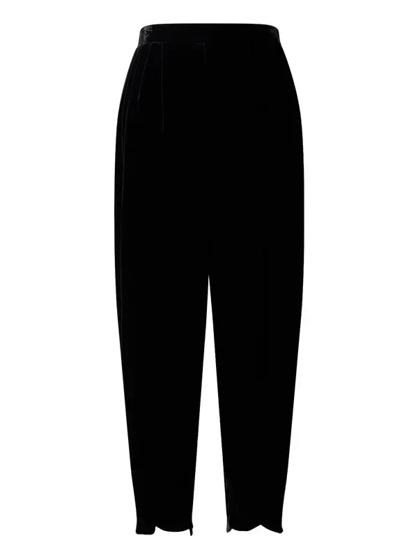 THE ROW Velvet Tapered Pants - Blue