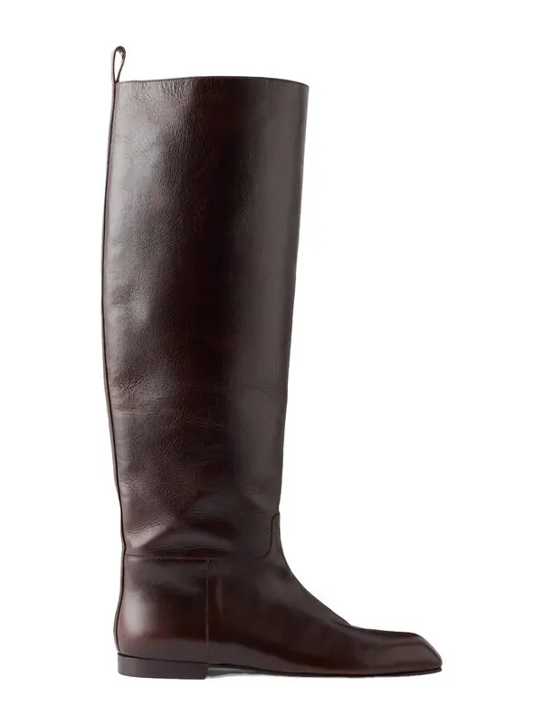 Khaite Colt Leather Knee Boots - Brown