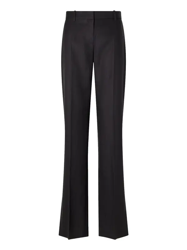 HEIRLOME Petula Pleated Silk-twill Straight-leg Pants - Black