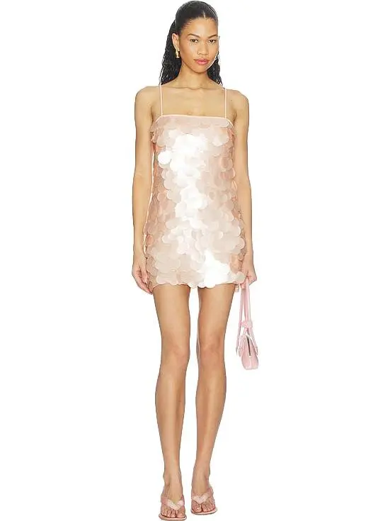 LOVERS AND FRIENDS Elise Mini Dress In . Also - Beige