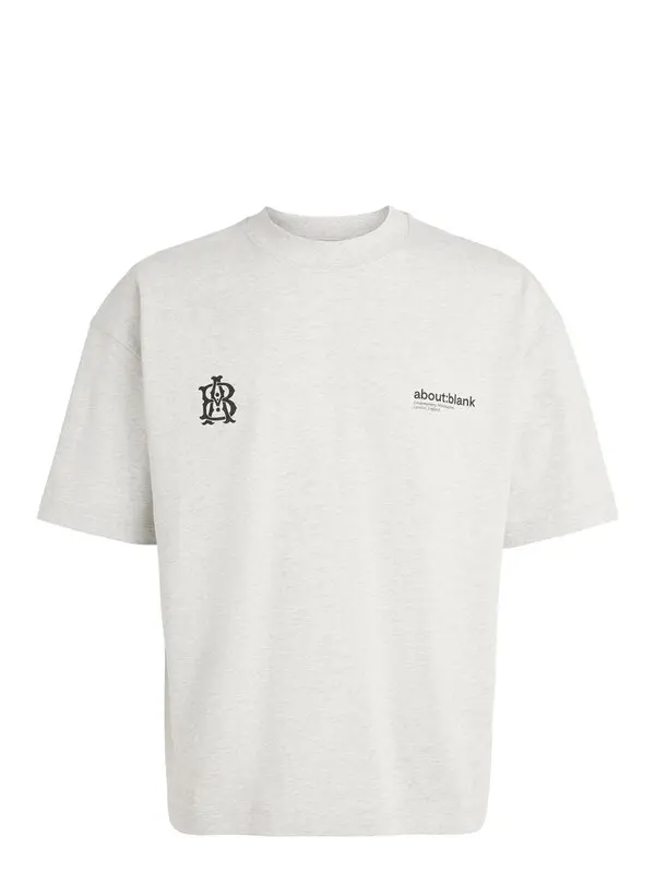 ABOUT:BLANK Cotton Dual Logo T-shirt - Grey