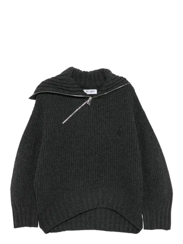 Attico Wool And Cashmere Sweater - Grey