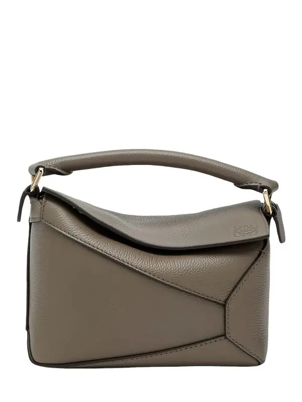 Loewe Puzzle Edge Mini Leather Handbag - Grey