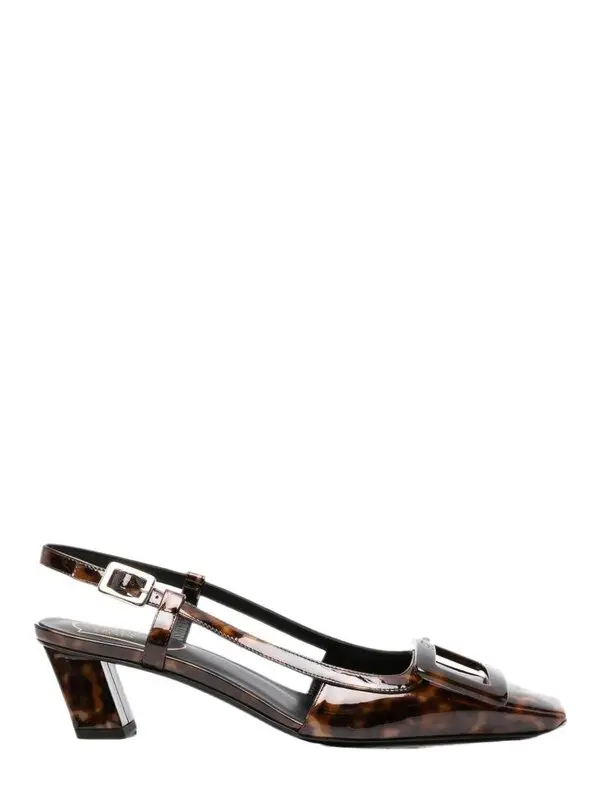 ROGER VIVIER Belle Vivier Patent Leather Pumps - Brown
