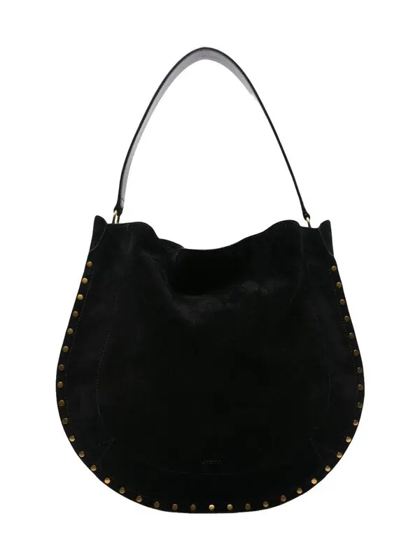 Isabel Marant Étoile Oskan Suede Leather Hobo Bag - Black