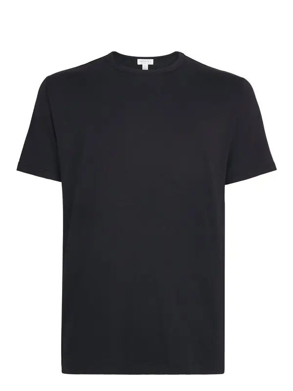 Sunspel Stretch-tencel T-shirt - Black