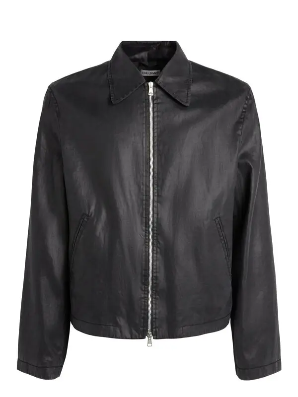 Our Legacy Faux Leather Zip-up Jacket - Black